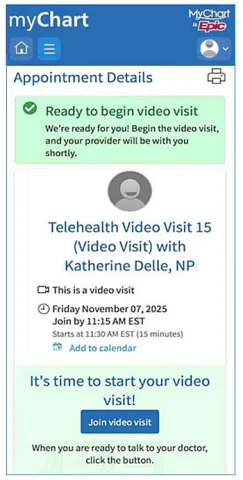 myChart Video Visit Instructions | UMass Memorial Health